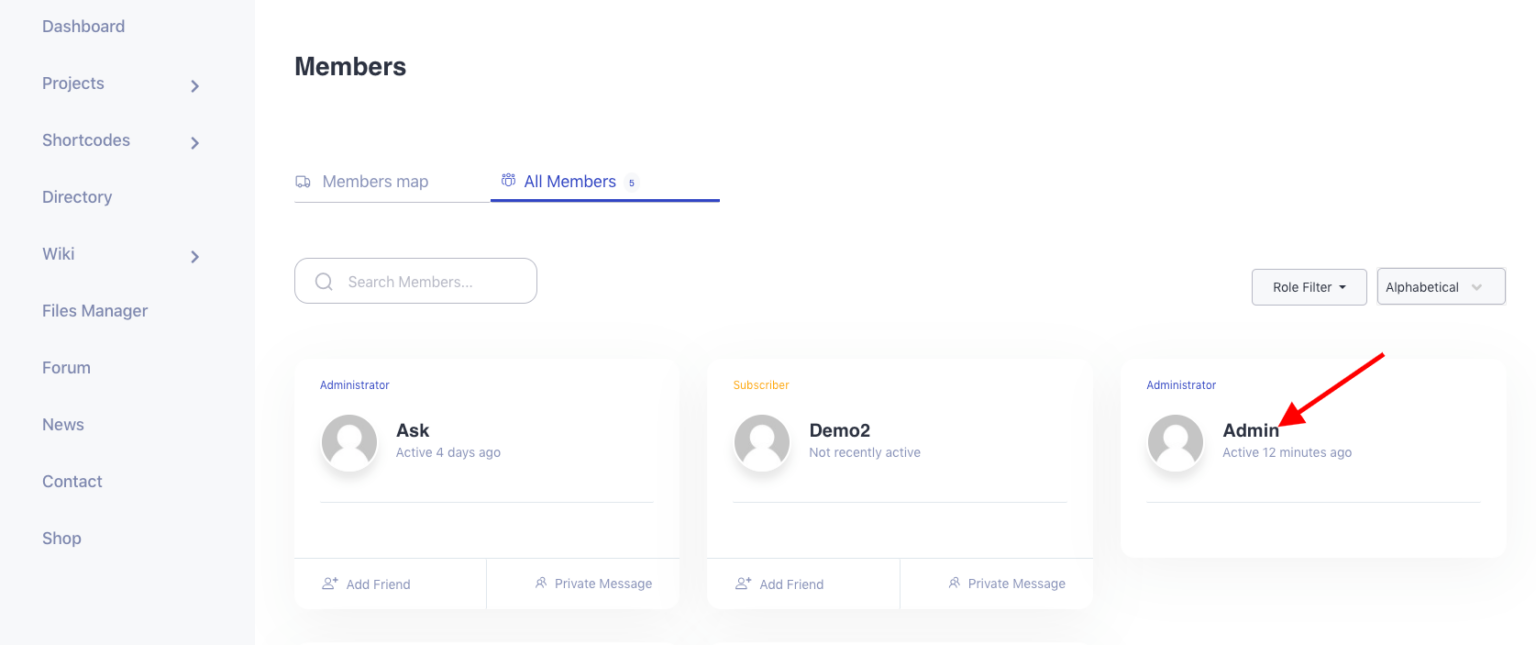 Setting the Member Title Display