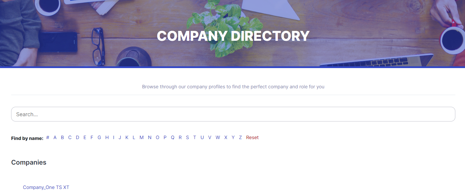 The Company Directory Page